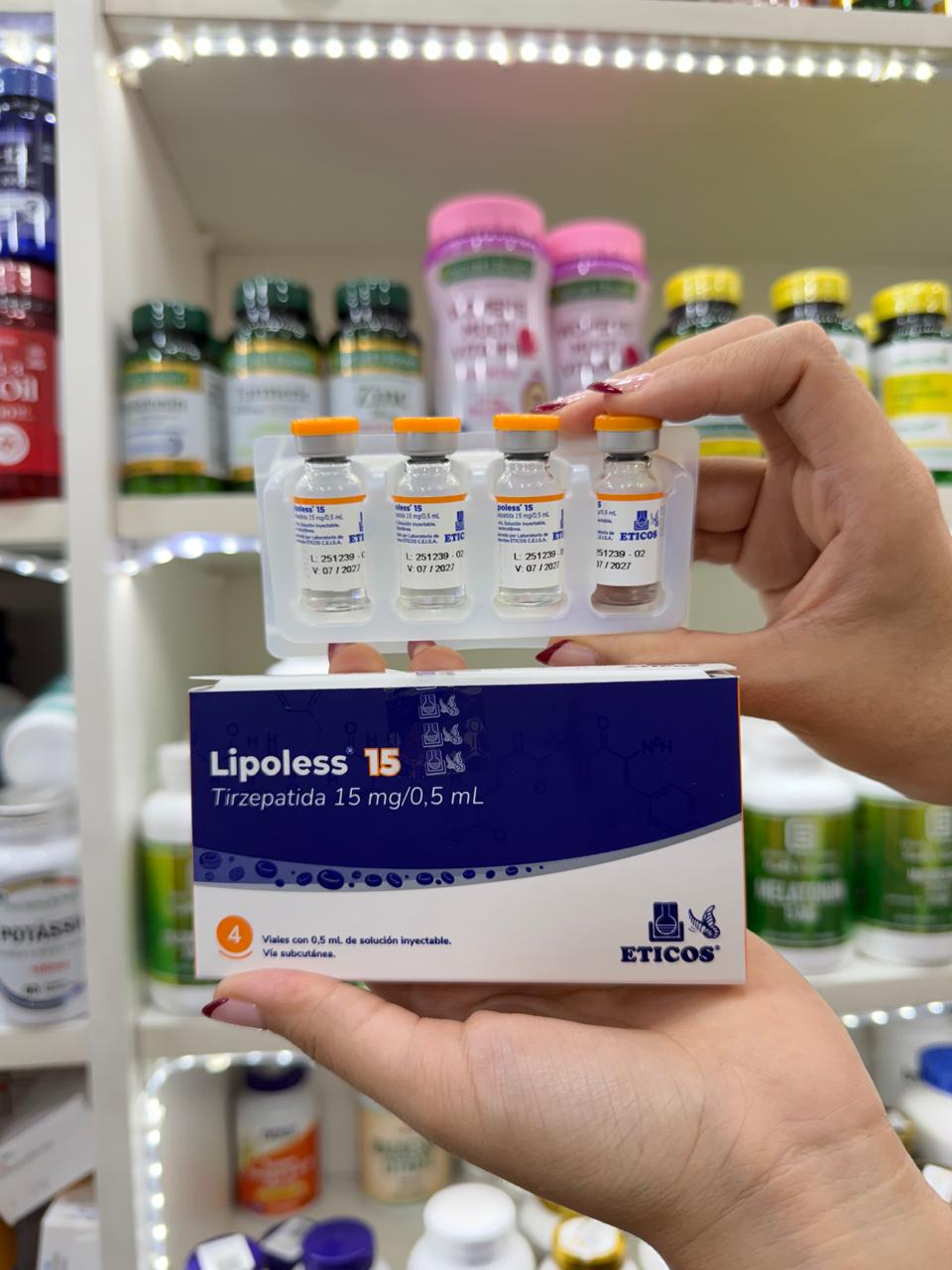 Lipoless 15 mg. - 4 Viales de Solución inyectable – MiFarma Paraguay